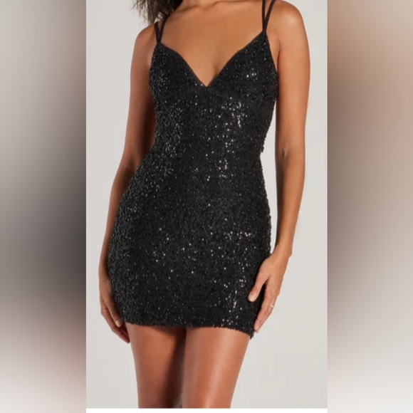 Windsor | Dresses | Windsor Beaded Sequin Laceup Mini Dress | Poshmark